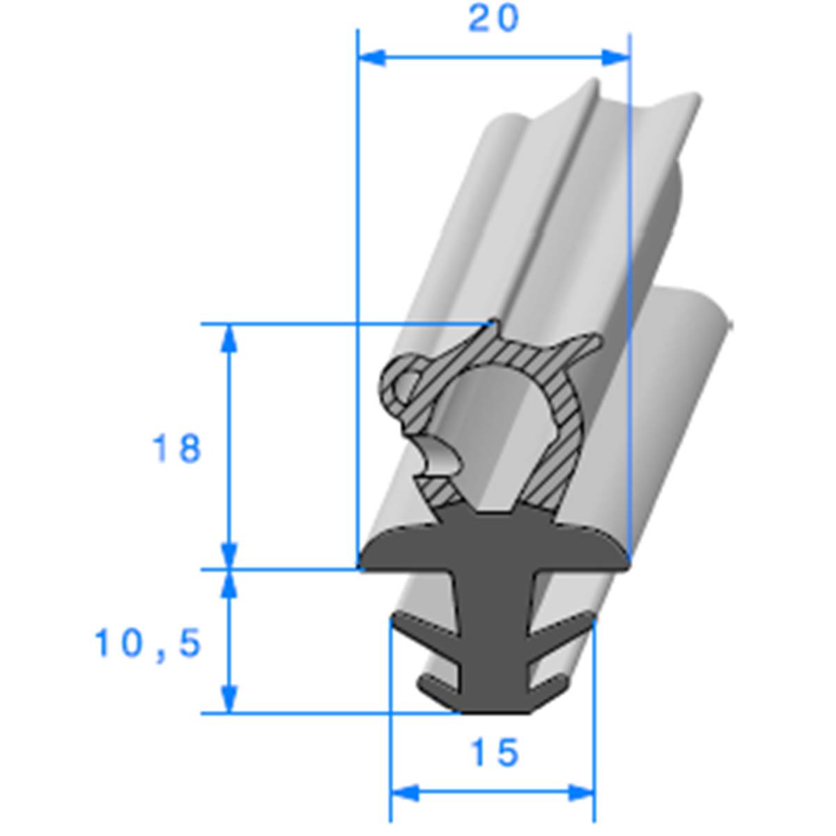 Joint de Rainure Caoutchouc Bourrelet - Labbé CCM